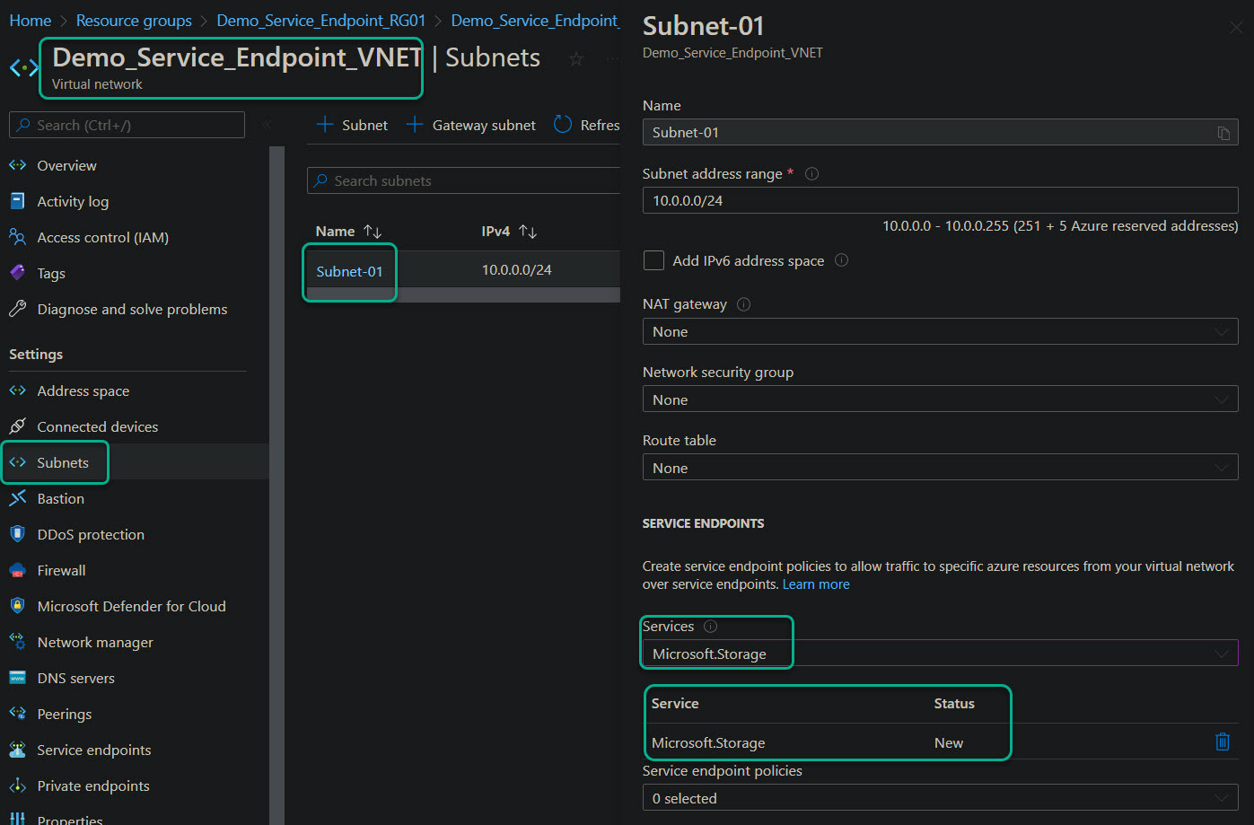 Azure Service Endpoint