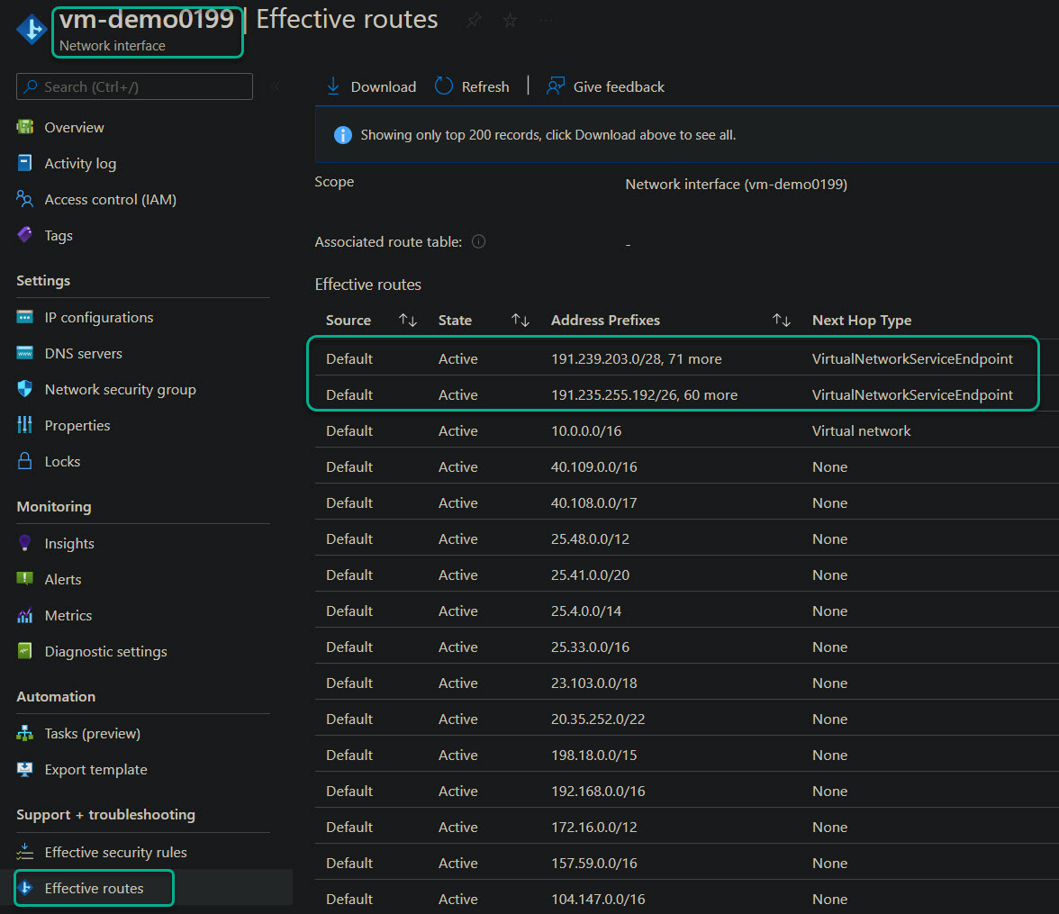 Azure Service Endpoint